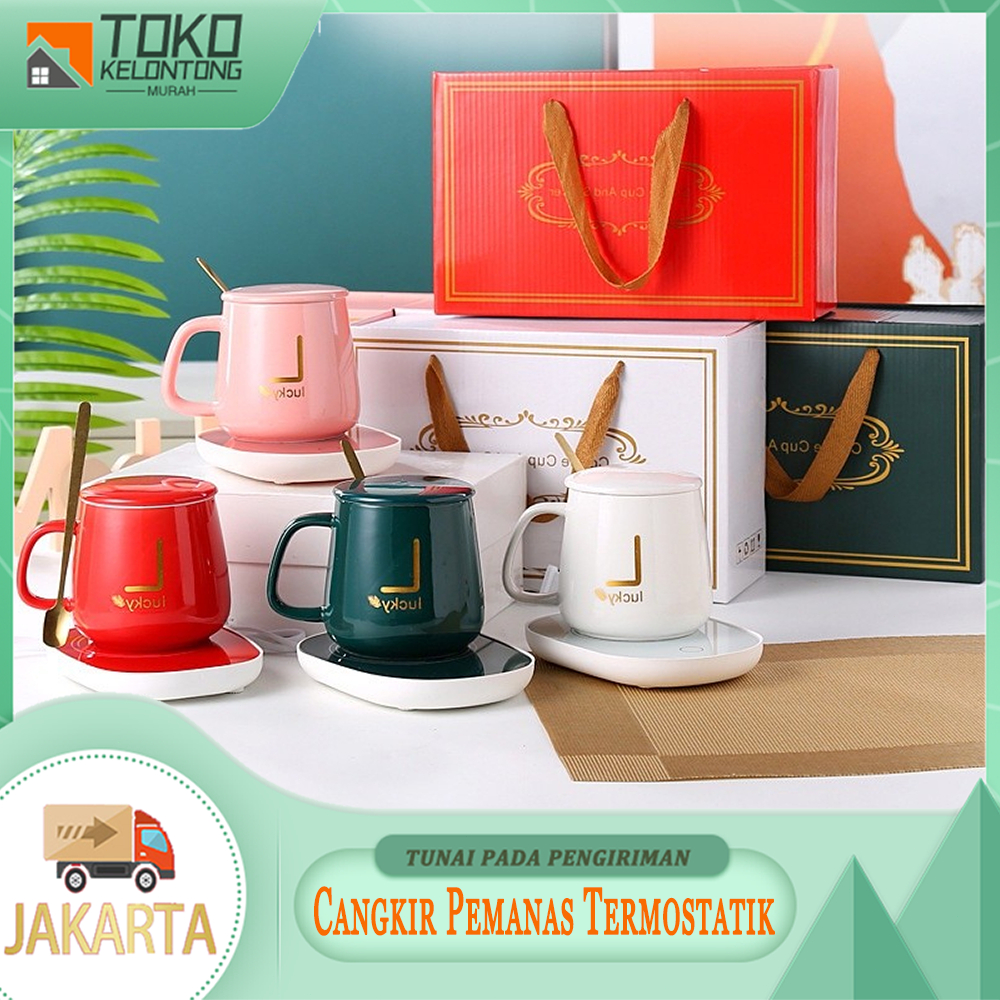 Jual Gelas Set Keramik Cangkir Set Lengkap Dengan Alat Pemanas / Warmer ...