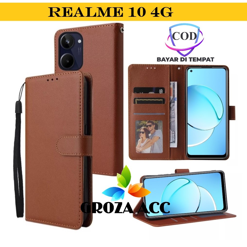 Jual Flip Case REALME 10 Case Wallet Kulit Casing Dompet Case Wallet ...