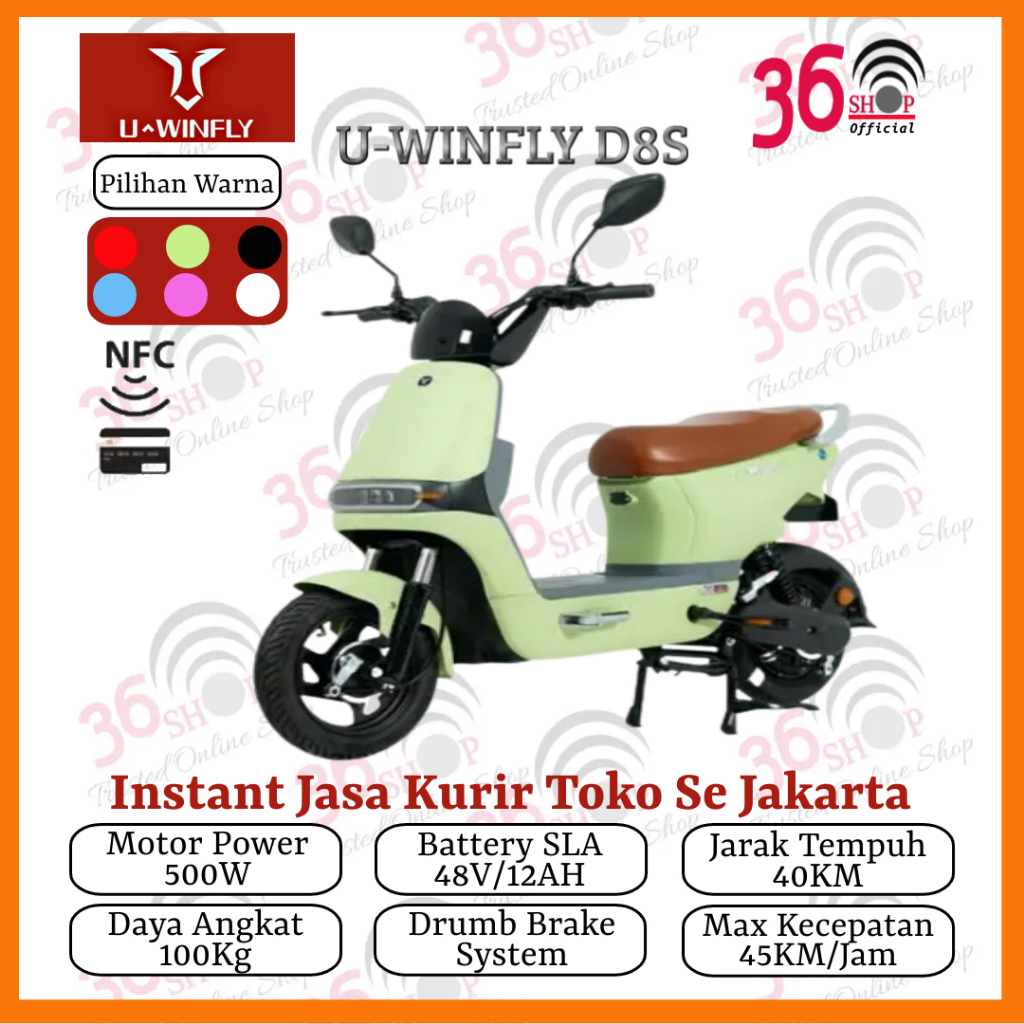 Jual Sepeda Listrik UWINFLY D8S NFC GARANSI RESMI | Shopee Indonesia