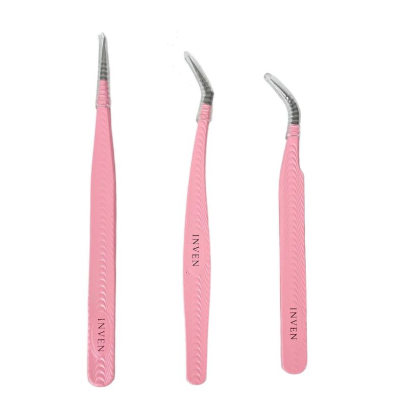 Jual Pinset Pink INVEN Tweezer Premium Profesional For Eyelash ...