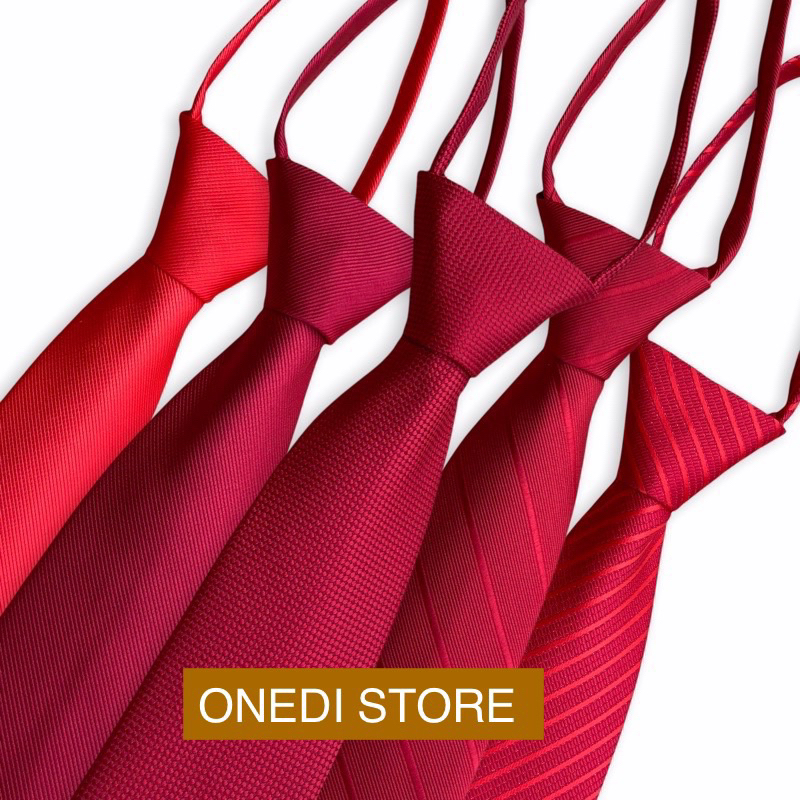 Jual Dasi Instan Resleting Pria Warna Merah | Shopee Indonesia