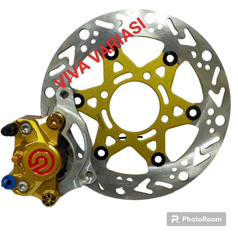 Jual PAKET DEPAN MOTOR MATIC PIRINGAN + KALIPER 2 PISTON+ BREKET 220 ...