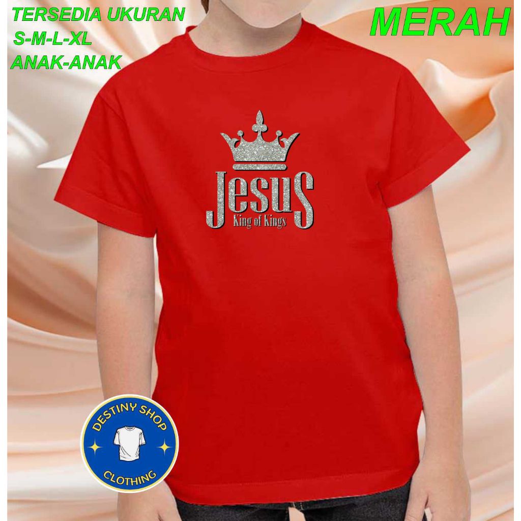 Jual YESUS MAHKOTA ROHANI Pakain Anak Atasan T-shirt Kaos Gambar dan ...