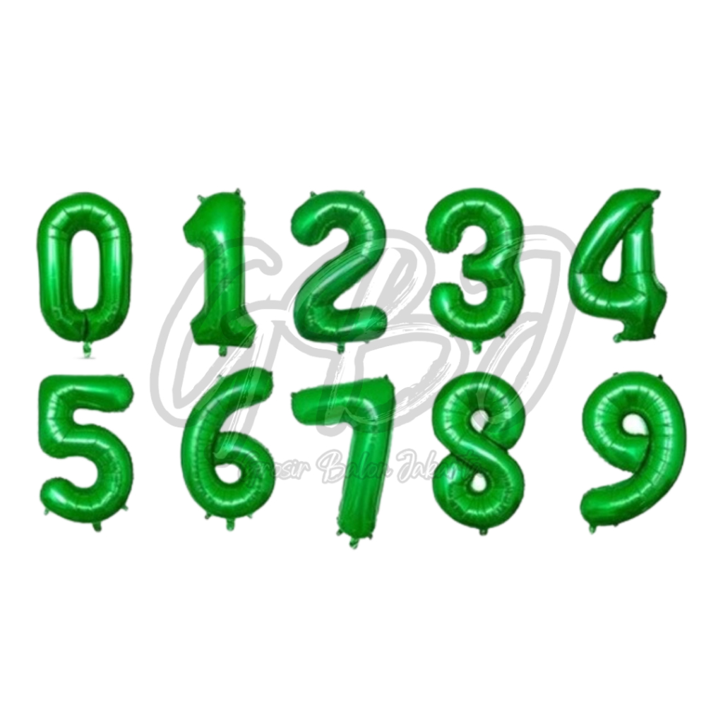 Jual Balon Foil Angka BESAR - 80cm (Merah, Biru, Hijau) | Shopee Indonesia
