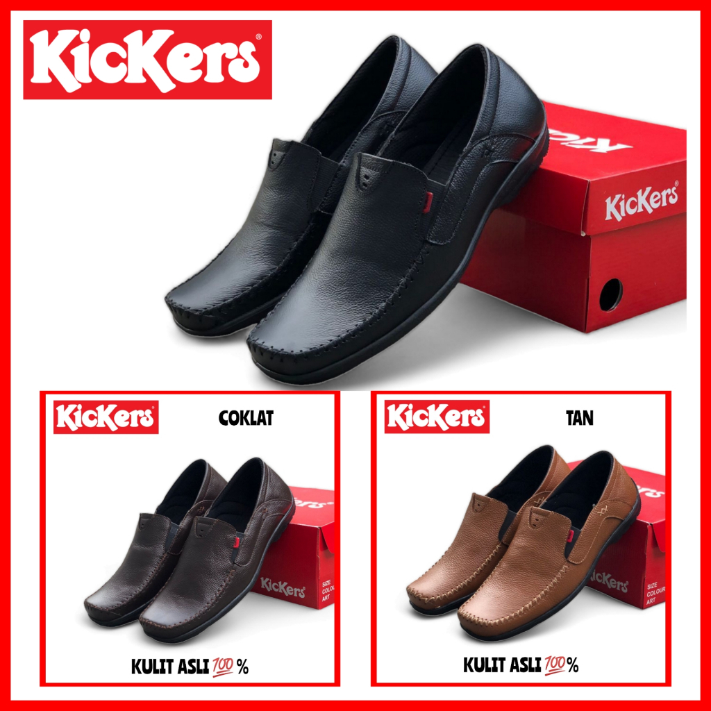 Jual SEPATU PANTOFEL PRIA KICKERS KULIT ASLI / SEPATU KERJA KANTOR ...