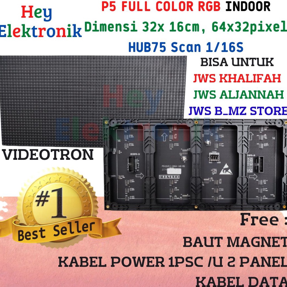 Jual 2.2 HARGA GROSIR Panel Module Model LED P5 RGB INDOOR FULL COLOR ...