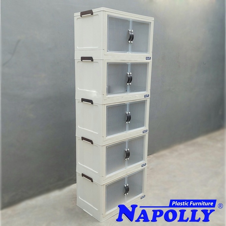 Jual CONTAINER BOX LIPAT LEMARI SUSUN PLASTIK SERBAGUNA POLIBOX NAPOLLY ...