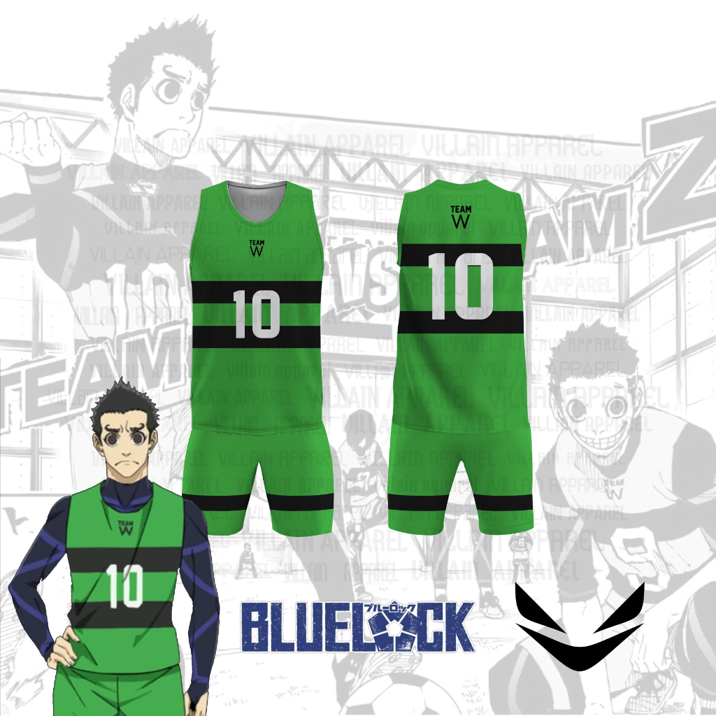 Jual Jersey Futsal & Football Motif VL Replika Anime Tim W Blue Lock ...