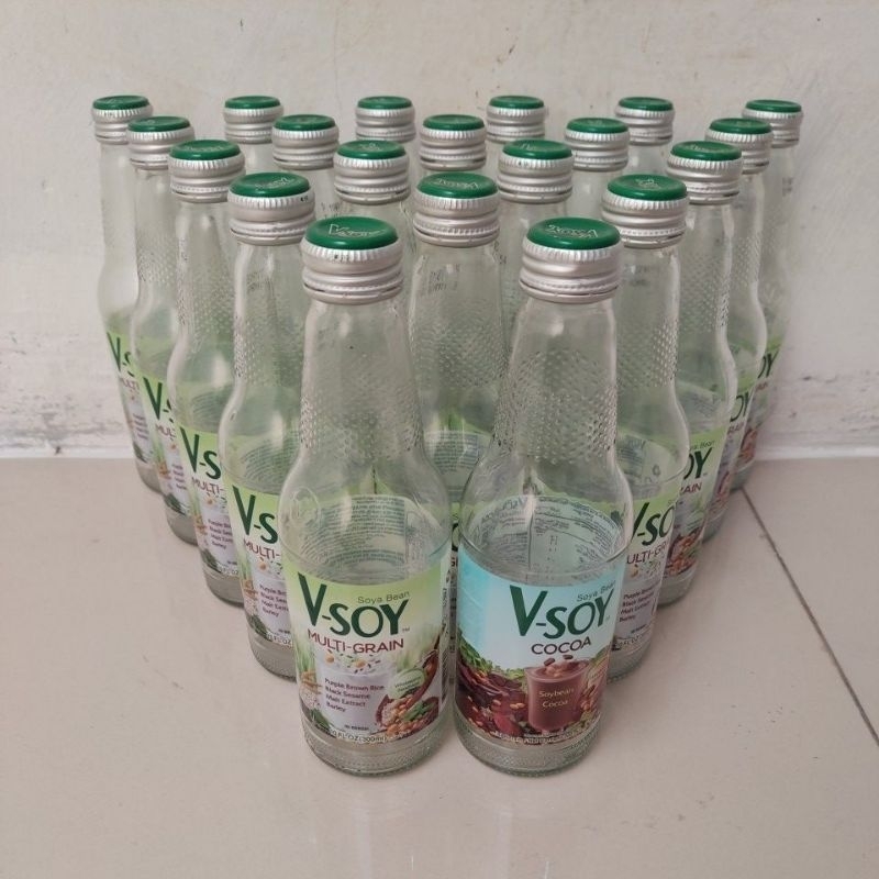 Jual Botol Kaca Bekas Minuman Vsoy ukuran 300ML | Shopee Indonesia