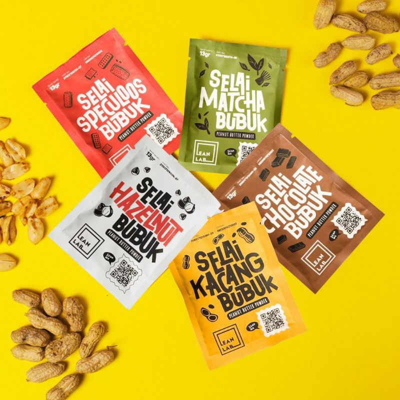 Jual Lean Lab 1/3 PB Selai Kacang Bubuk Sachet 13 gram Peanut Butter ...