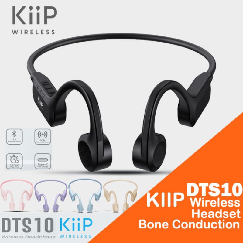 Jual KiiP Wireless DTS10 Headset Bluetooth Sport Bone Conduction Open ...
