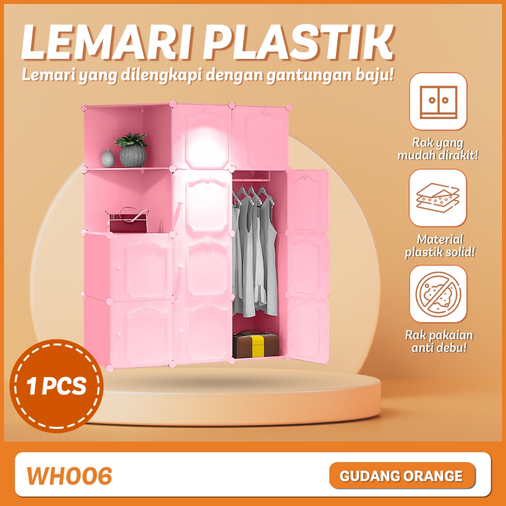 Jual GUDANG02 Lemari Plastik PVC 10 Pintu 2 Rak Bahan Plastik PVC ...