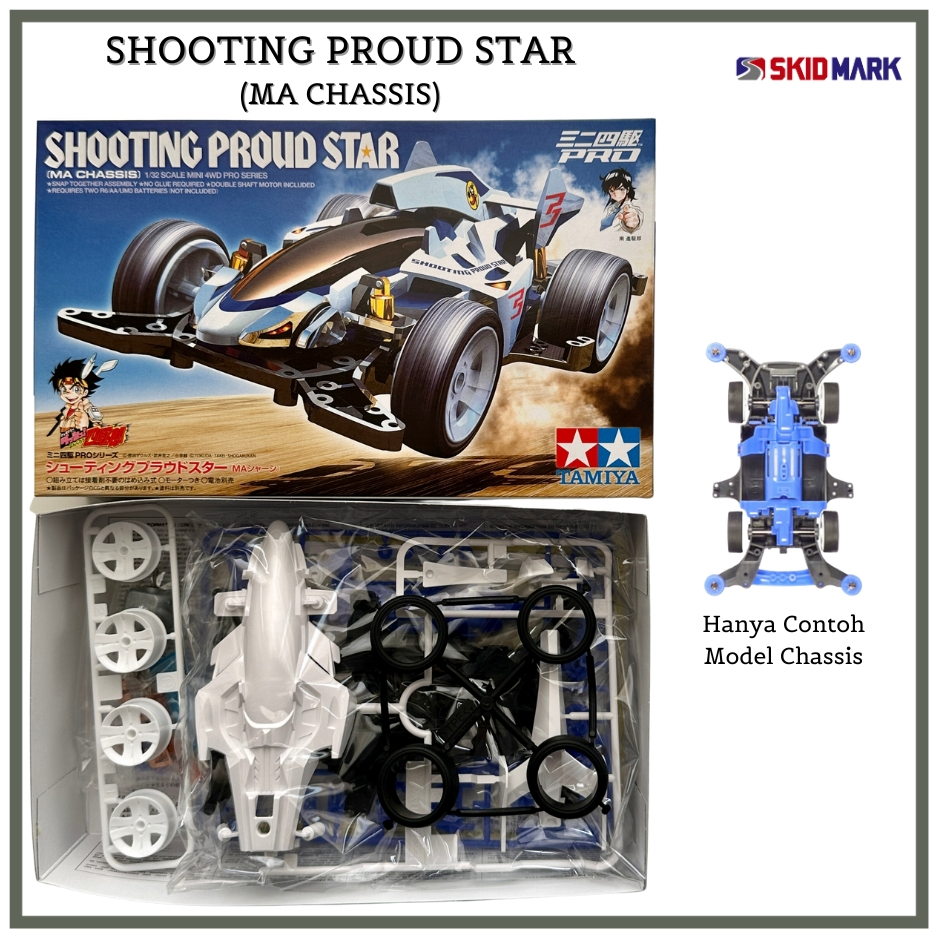Jual Mobil Rakit Tamiya Mini 4WD - Shooting Proud Star MA Chassis ...