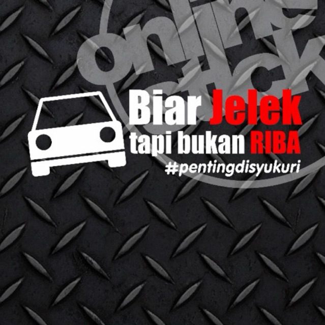 Jual Stiker Biar jelek tapi bukan riba | cutting menyala new | Shopee ...