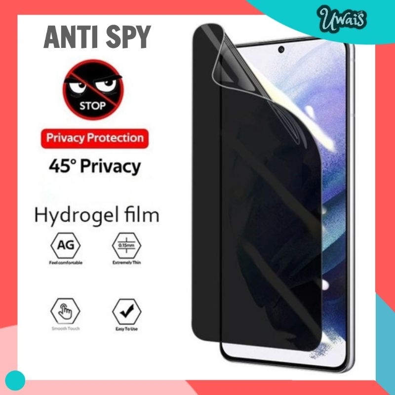 Jual Hydrogel pelindung layar privasi privacy anti spy intip ip iphone 11 5 6 7 8 plus x xr xs ...