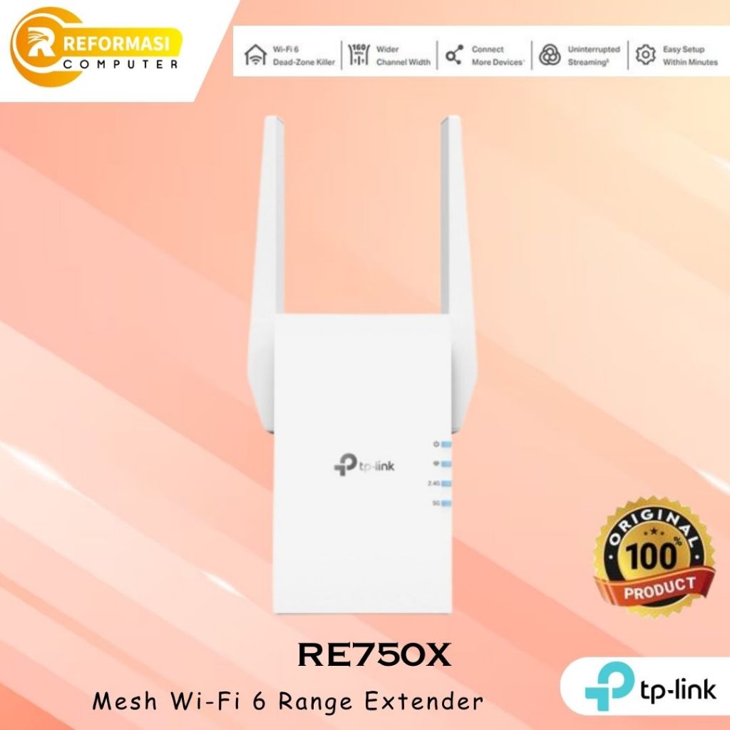 Jual penguat signal Tp Link RE705X - AX3000 Mesh Wi-Fi 6 Range Extender ...