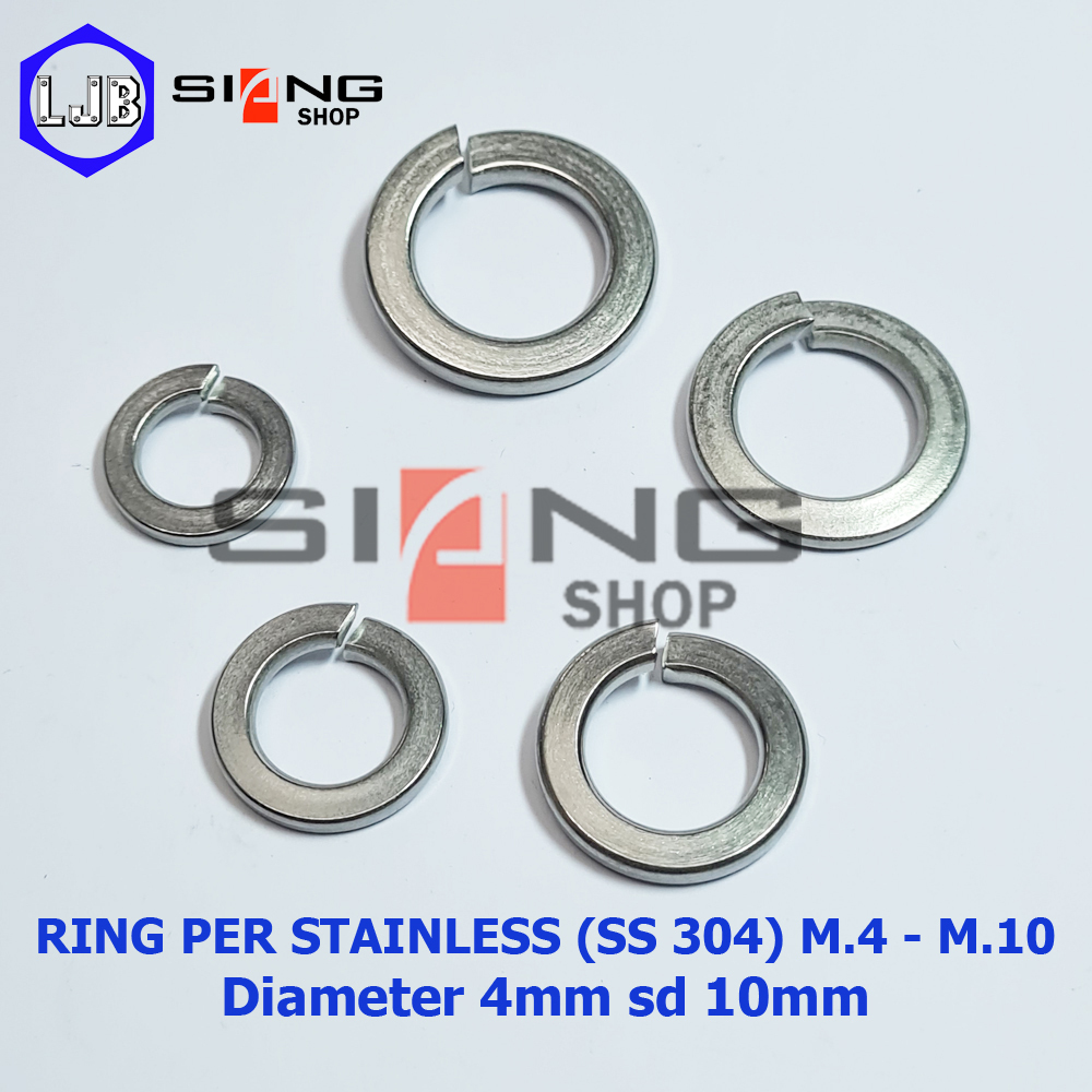 Jual Ring Per Stainless 304 M4 sd M10 THE A2-70 | Shopee Indonesia