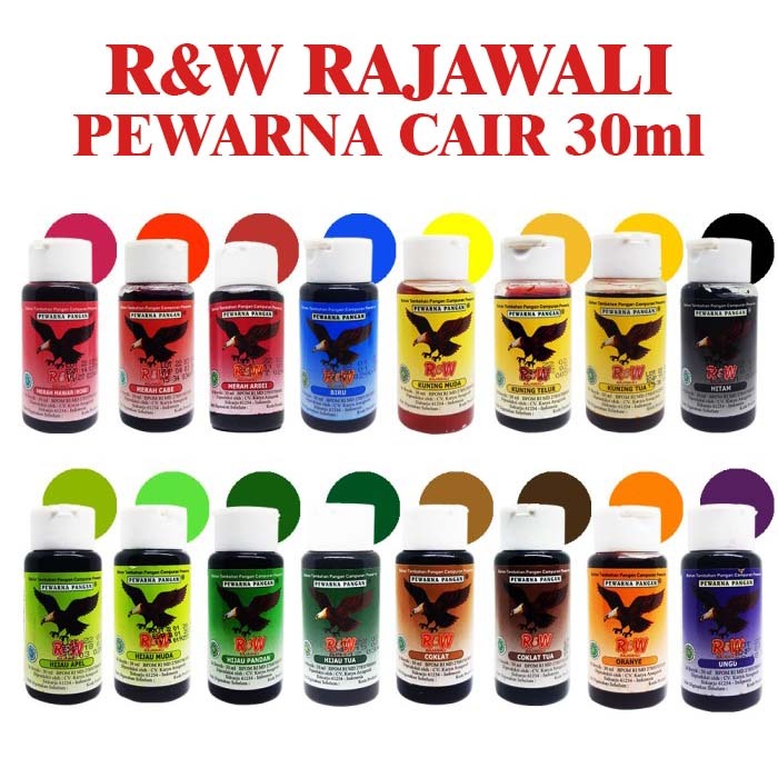 Jual Pewarna R&W 30ml/ pewarna rajawali 30ml/ pewarna ungu/ pewarna biru/ pewarna merah tua ...