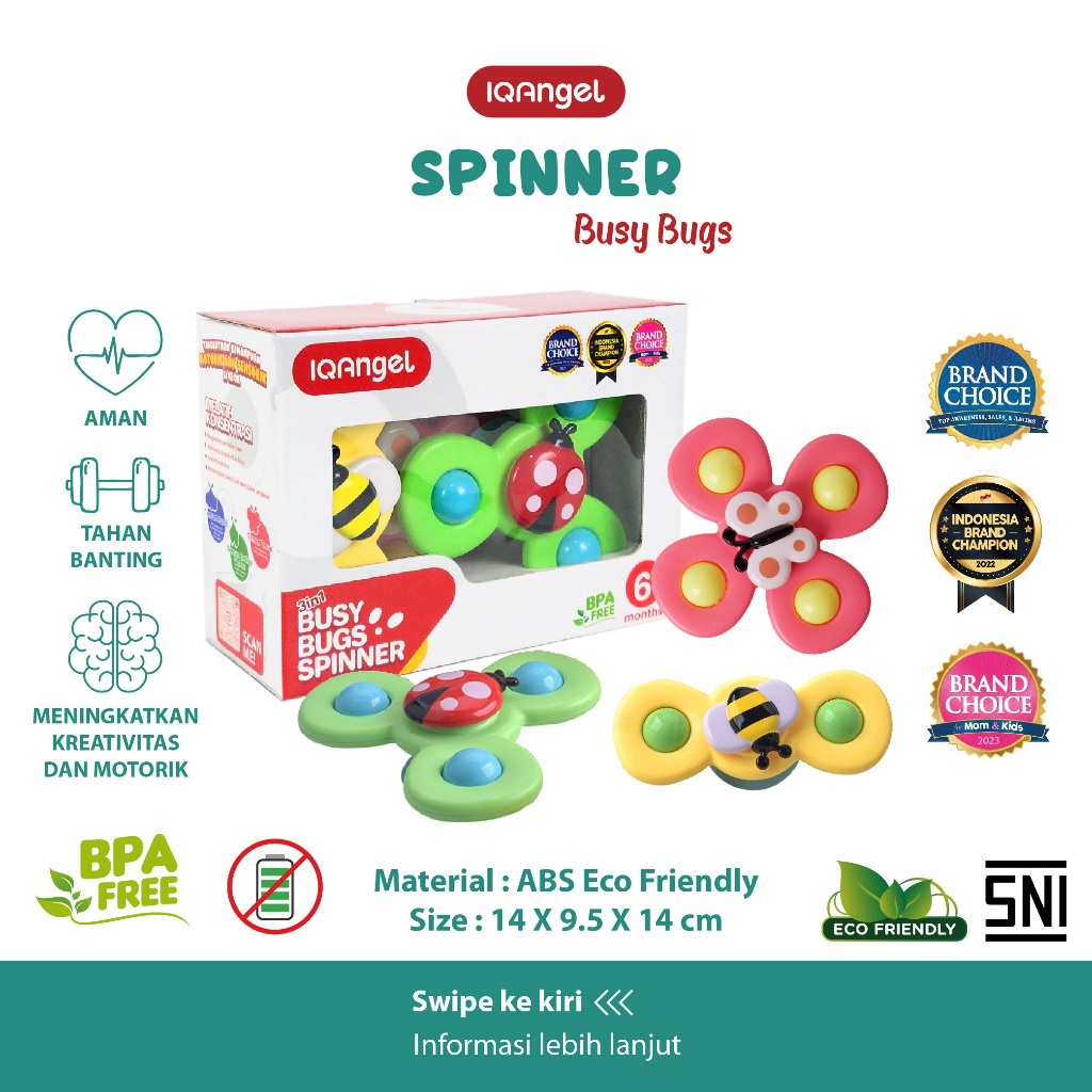 Jual [ISI 3PCS] IQAngel - Spinner Fidget Toys / Mainan Genggam Anak ...