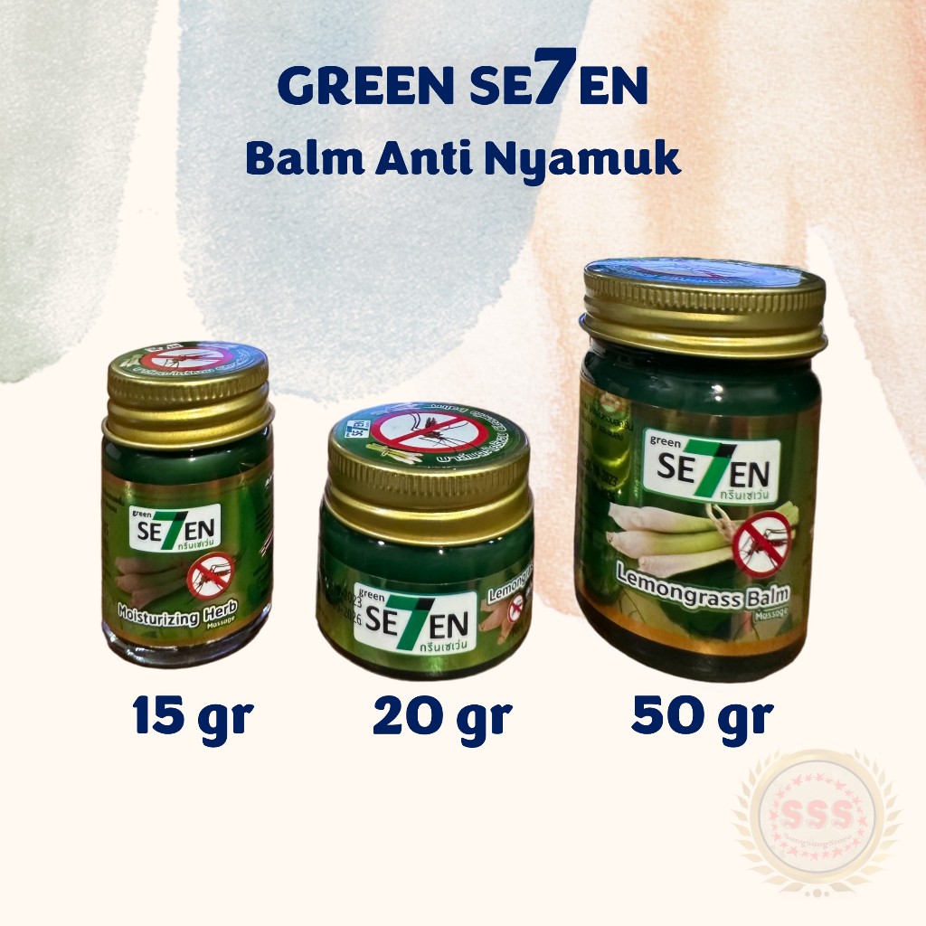 Jual GREEN SE7EN Moisturizing Herb Balm Anti Nyamuk Green Seven ...