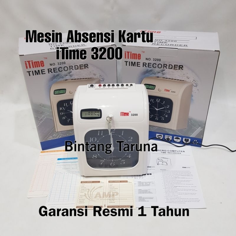 Jual Mesin Absensi Kartu iTime 3200 Card Attendance Itime 3200 Mesin ...