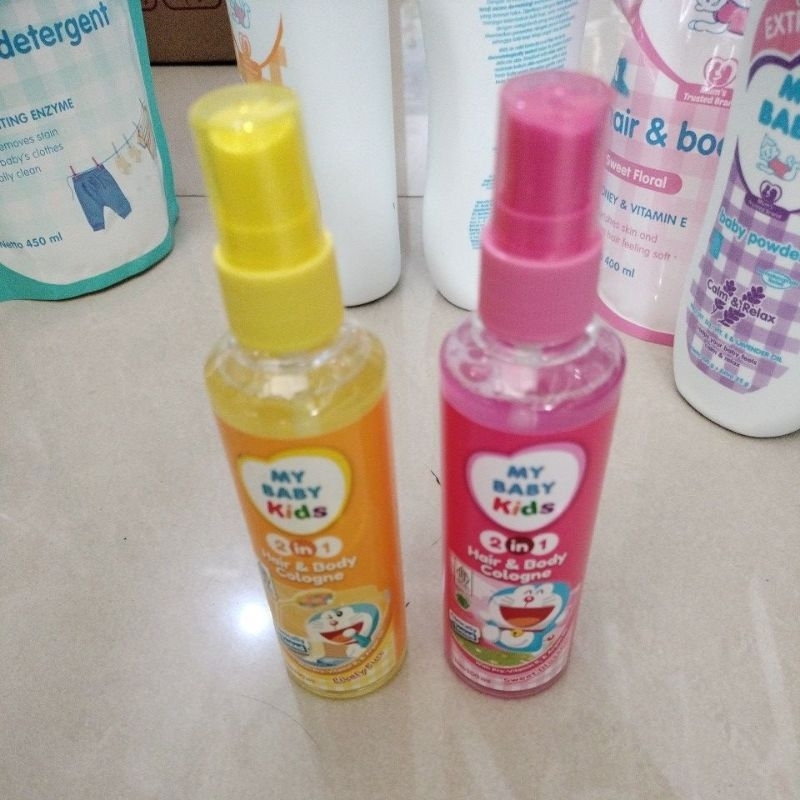 Jual My baby kids hair & body cologne 100ml pink,biru,kuning | Shopee ...