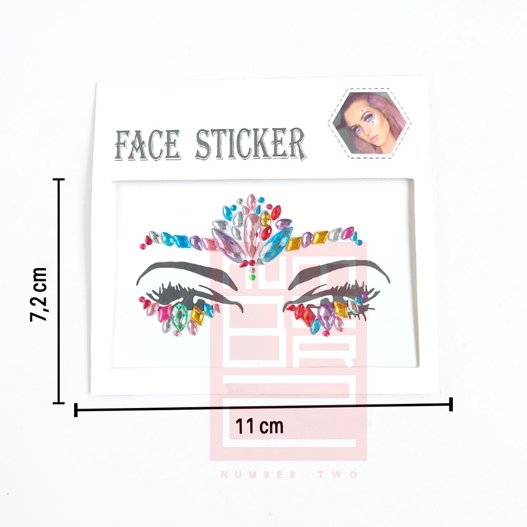 Jual Sticker wajah aesthetic jewel estetik akrilik acrylic kaca timbul ...