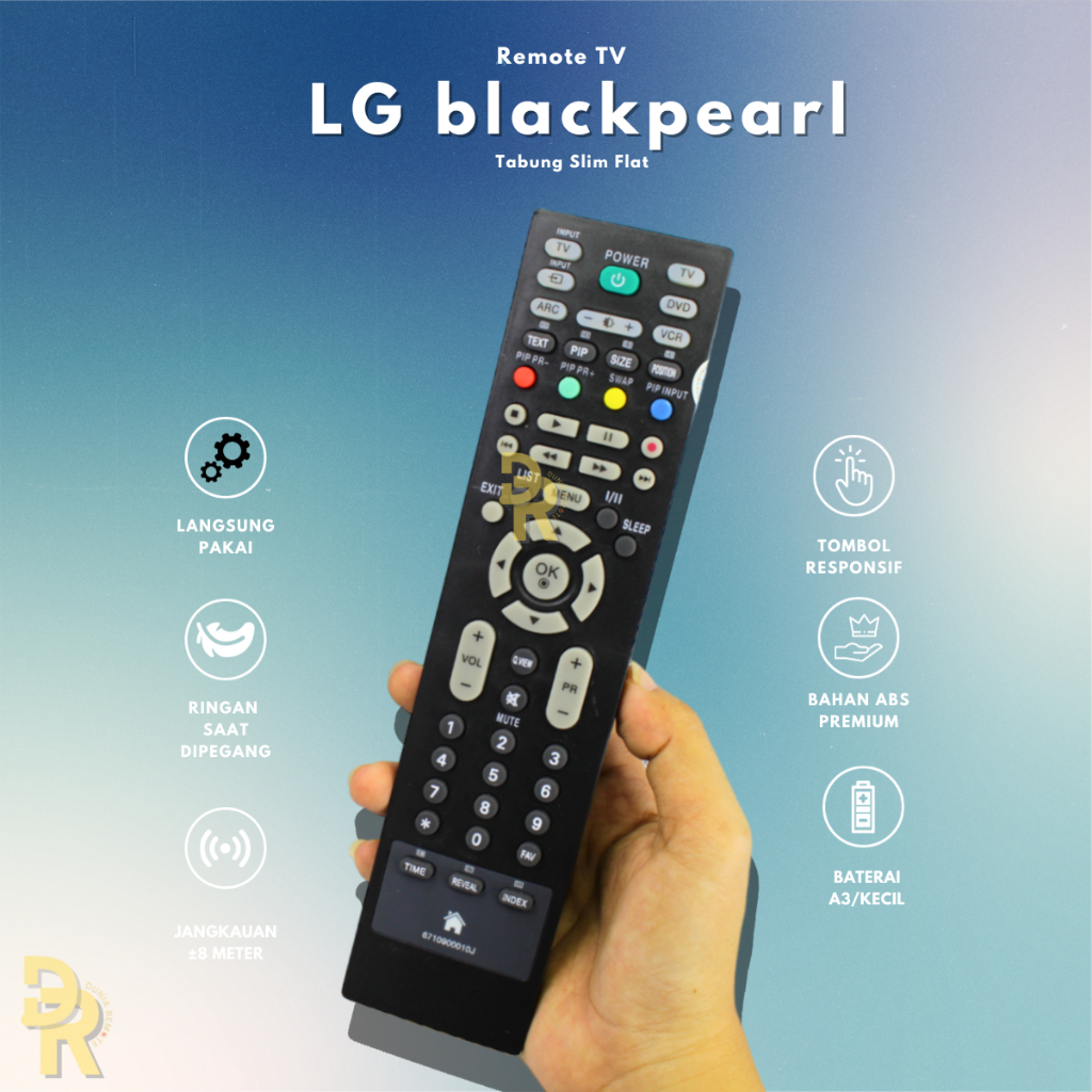 Jual Remot Remote TV LG LCD LED Plasma SLIM FLAT Type 6710900010J tanpa ...