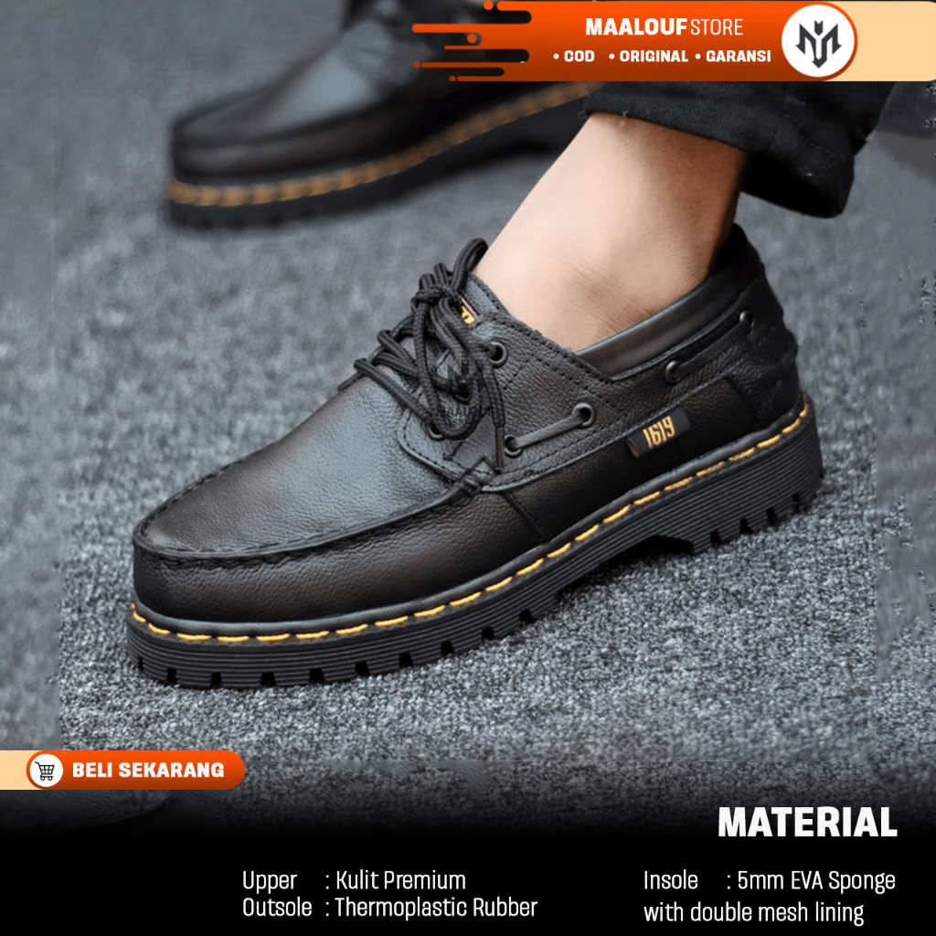 Jual MLF x ROMAN - Sepatu Docmart Pria Kasual - Loafers Formal Kerja Kantor - Sepatu Kondangan ...