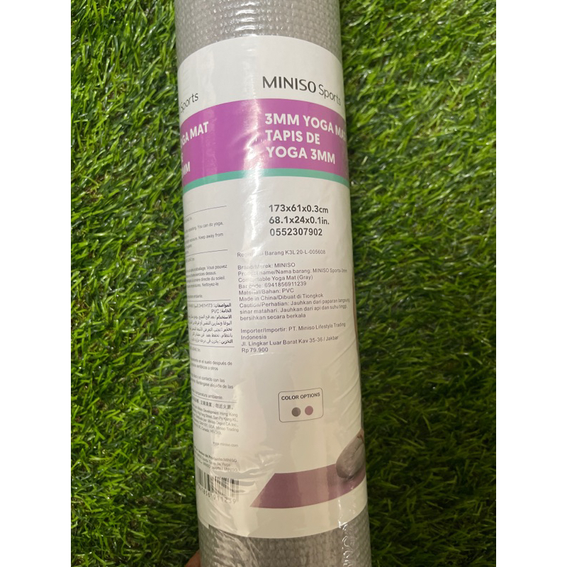 Jual MINISO Sport Yoga Mat 3MM Grey | Shopee Indonesia