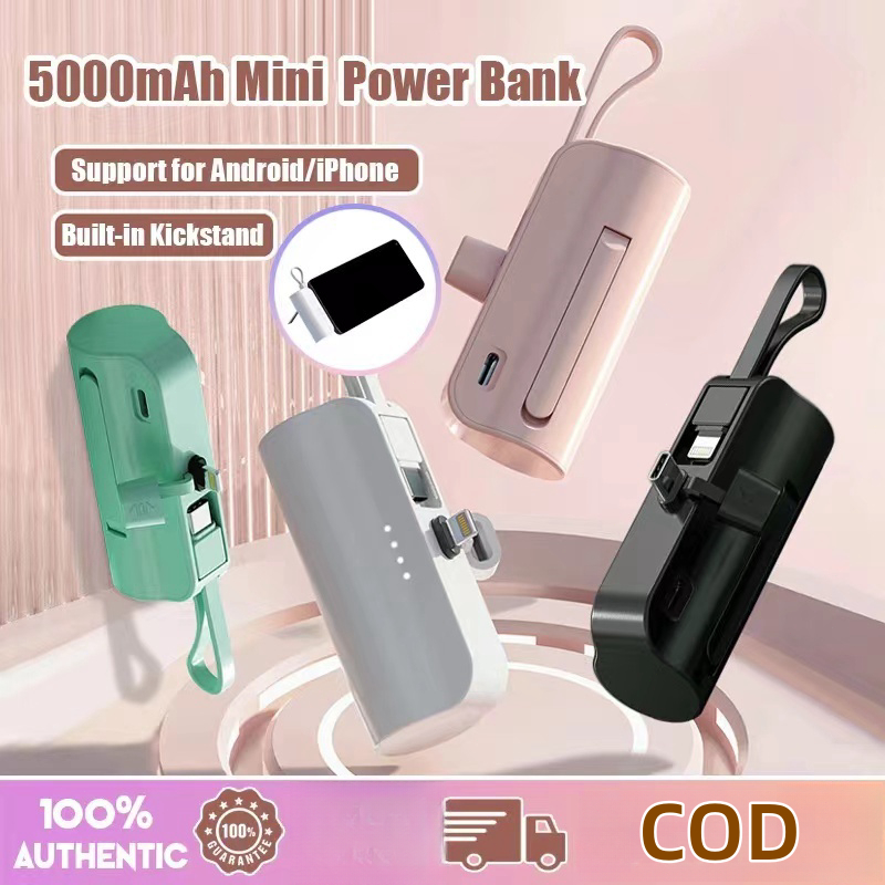 Jual (COD) Power bank mini power bank 5000mAh Type C Fast Charge Power ...