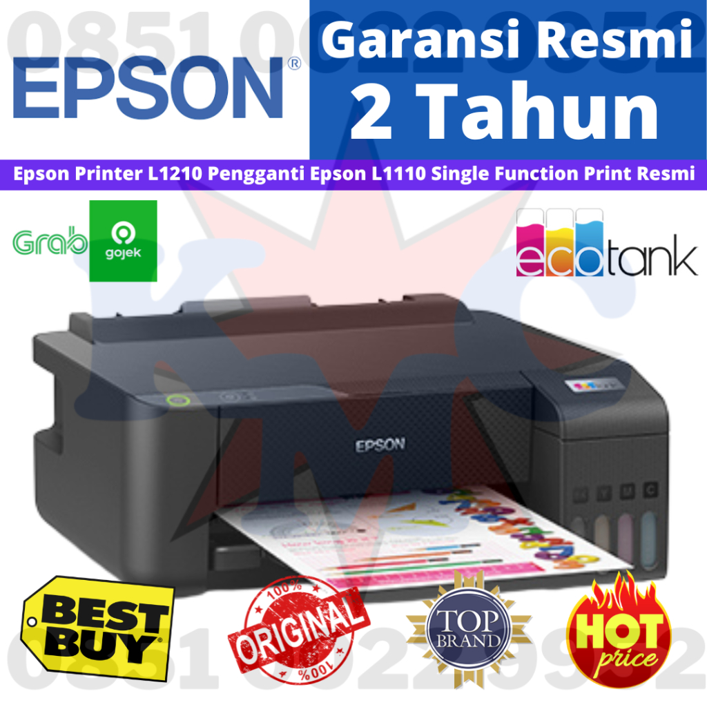 Jual Epson Printer L1210 L 1210 Pengganti Epson L1110 Single Function ...