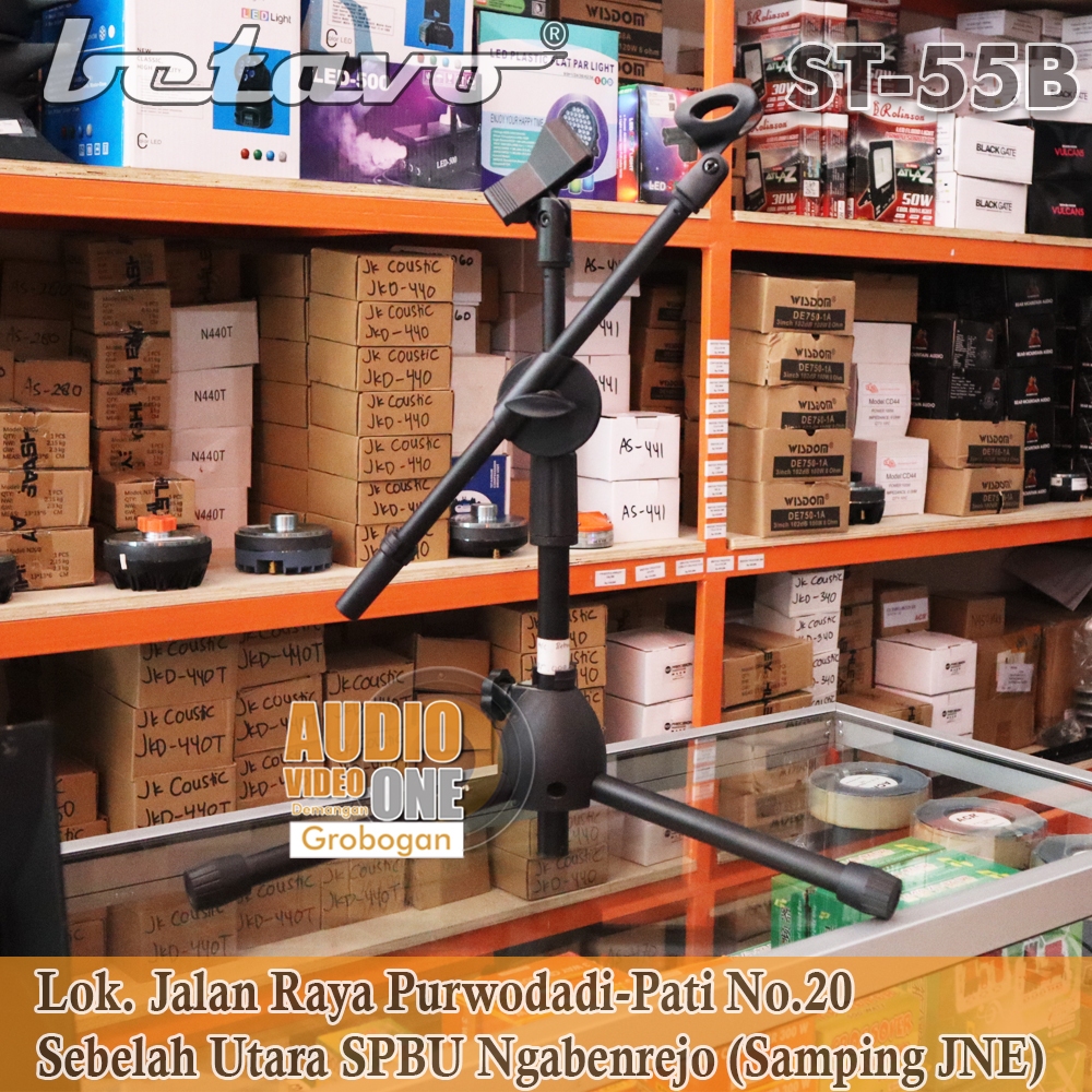 Jual Stand Mic Pendek Betavo ST-55 Stand Microphone Tiang Besi Kaki Panjang Anti Roboh | Shopee ...