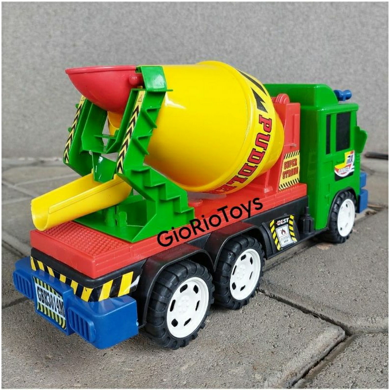 Jual Mainan Mobil Konstruksi Ukuran Jumbo Truk Molen Mixer Truck Size ...