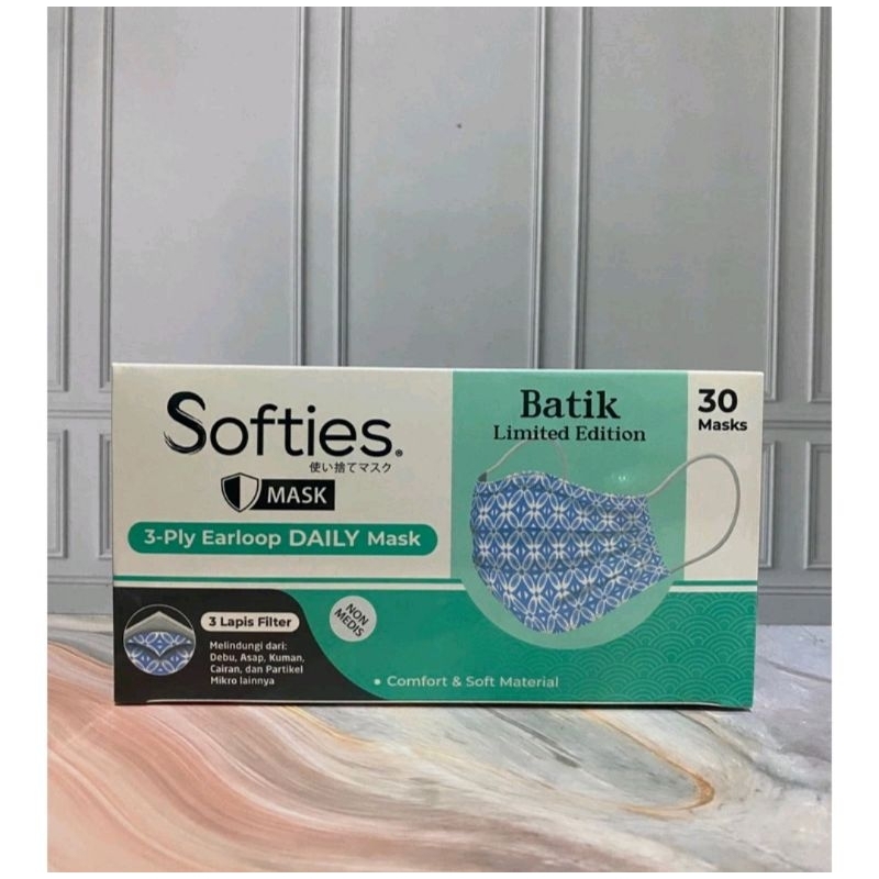 Jual Masker Softies Daily Mask batik Limited Edition | Shopee Indonesia