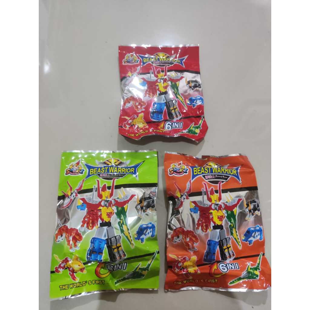 Jual Mainan Anak Robot Rakit Beast Warrior 6 in 1/ Robot Nexo Knights ...