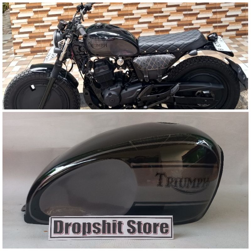 Jual Tangki Motor Custom Tangki Motor Japstyle Triumph Dekok Bratstyle ...