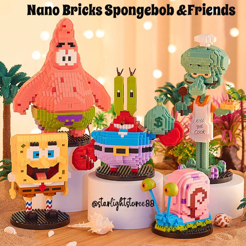 Jual [STR88] Nano Bricks Spongebob Squarepant Patrick Squidward Mr ...