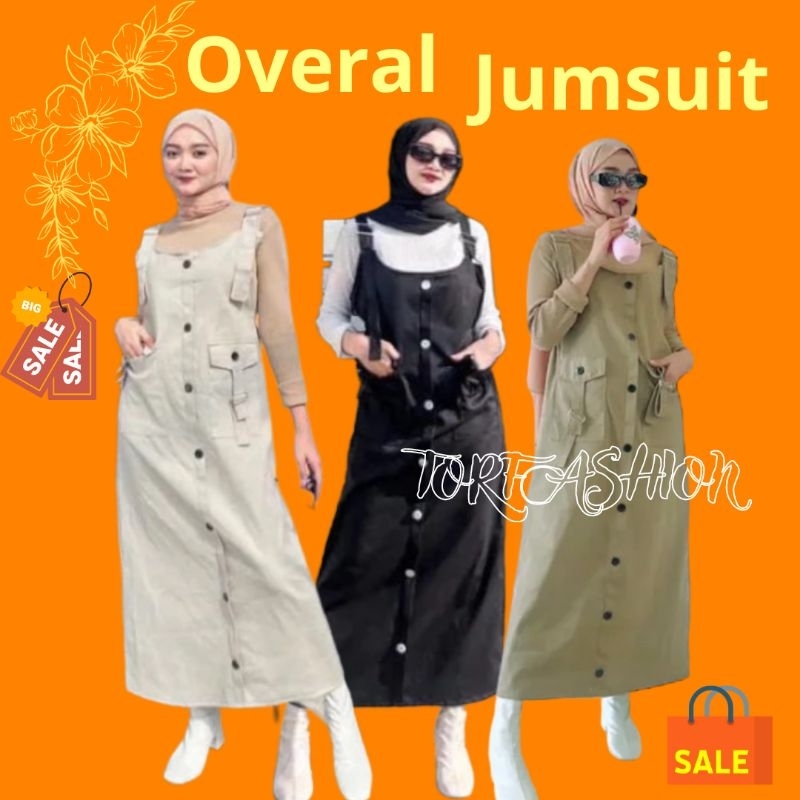 Jual OVERALL JUMSUIT CARGO ROK WANITA REMAJA DEWASA JUMSUIT ROK MURAH ...