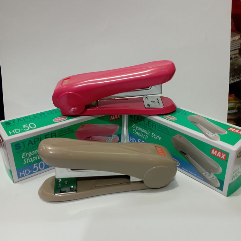 Jual STAPLES MAX HD-50 besar ( beige & pink ) / pcs | Shopee Indonesia