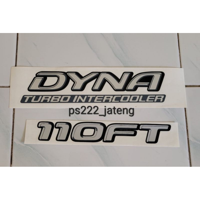 Jual stiker dyna turbo intercooler 130HT 130XT 110FT 110ST 110ET ...