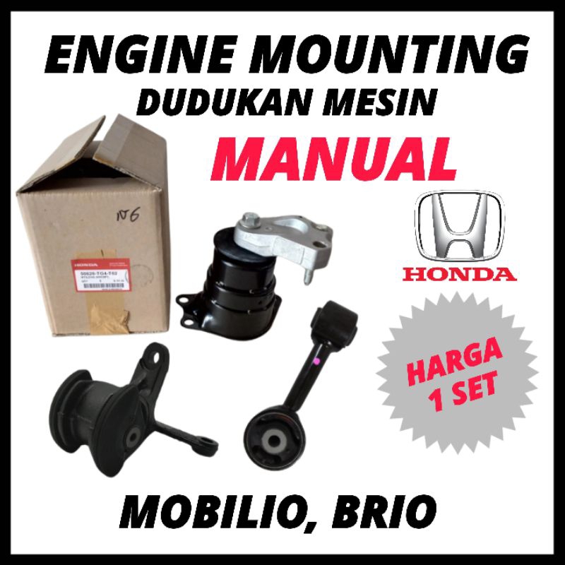 Jual Engine Mounting Dudukan Mesin Set Mobilio, Brio Manual Original ...