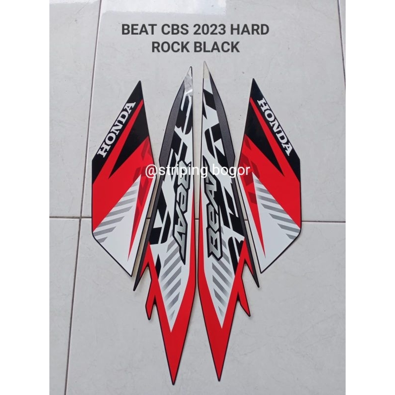 Jual Stiker Striping Motor Honda Beat CBS 2023 Hard Rock Black | Shopee ...