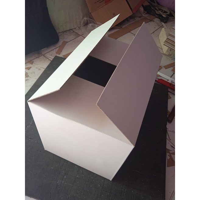 Jual Dus polos putih coklat /Kardus Packing polos36x25x12 cm/ Box Putih ...