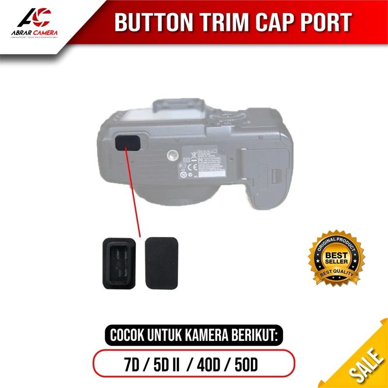 Jual Rubber Karet Button Trim Cap Port Cover Tutup Bawah Port Cover Canon EOS 5D2 5DII 40D 50D ...