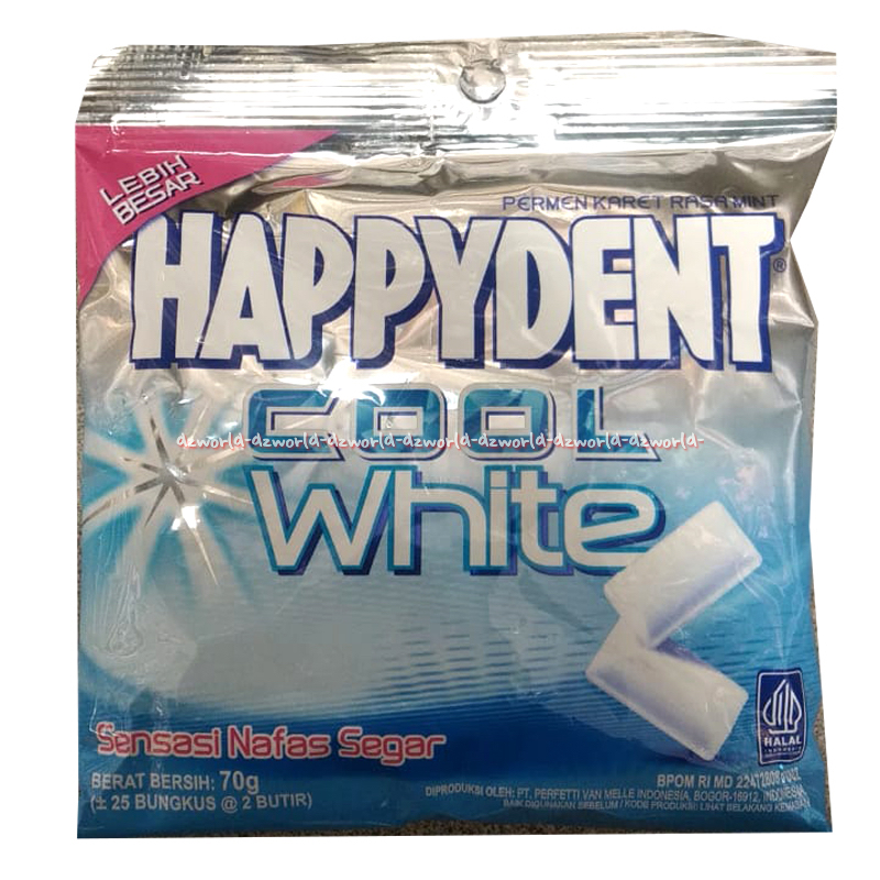 Jual Happydent Cool White 70gr Permen Karet Rasa Mint Happy dent Mint ...
