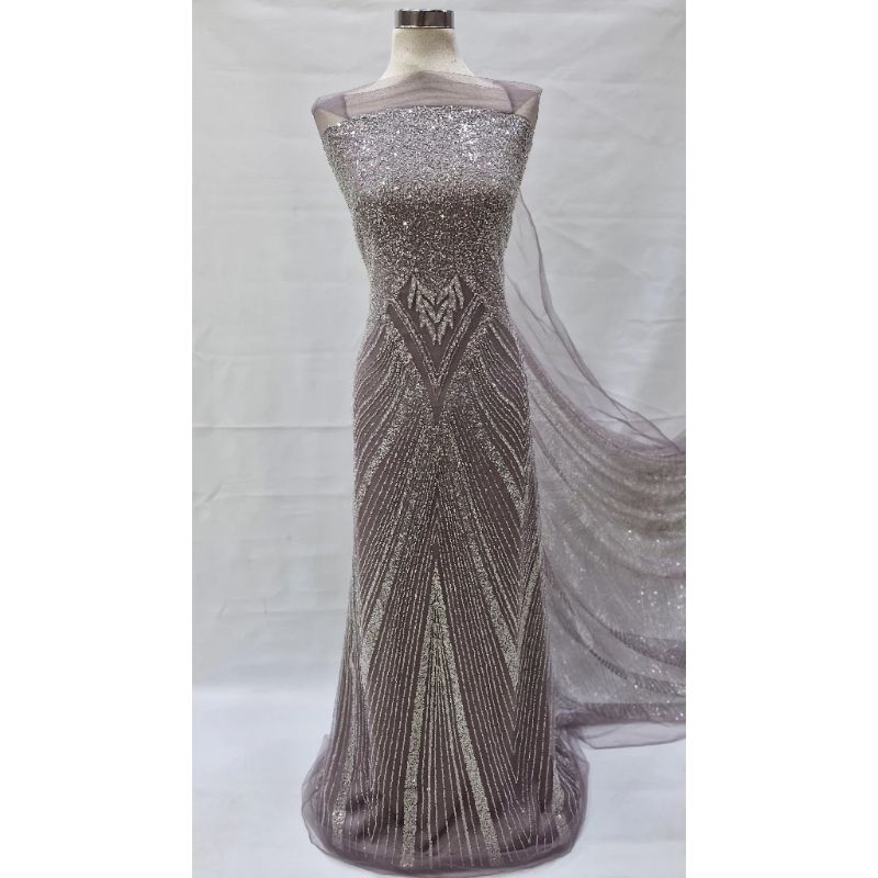 Jual Bahan Kebaya Kain Tulle Full Payet Jahit/Tulle Sapphire/Tulle ...