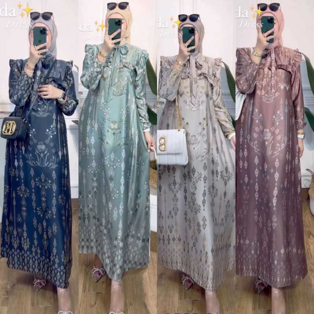 Jual Gamis Alina Silk Premium //Gamis Wanita //Gamis Kekinian // Gamis ...