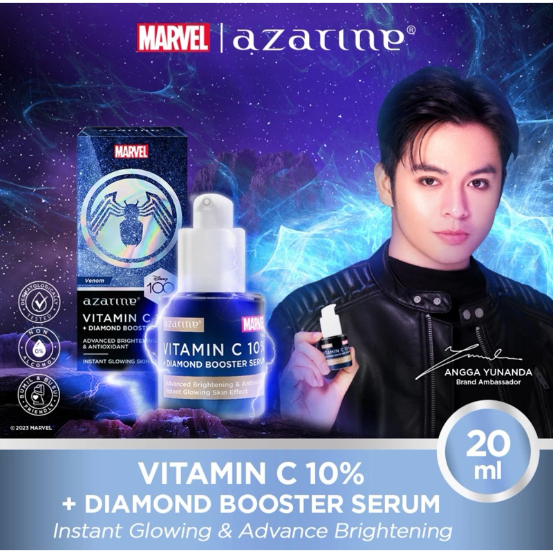 Jual [Azarine x Marvel] Vitamin C 10% + Diamond Booster Serum 20ml ...