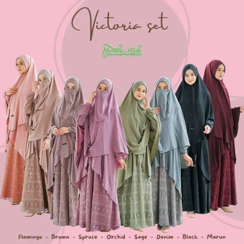 Jual Rekomendasi Gamis Wisuda Syar'i/Victoria set | Shopee Indonesia